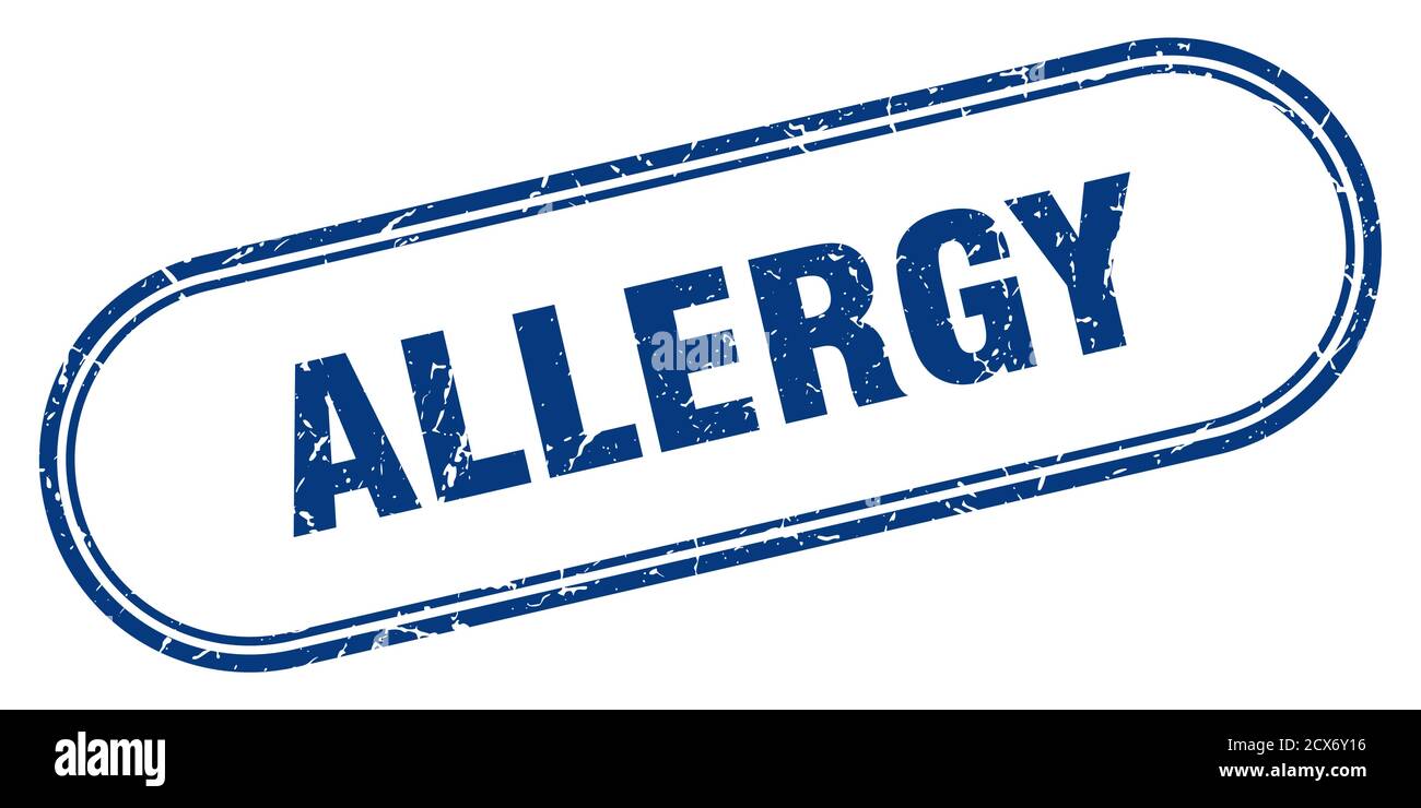 allergy stamp. rounded grunge sign on white background Stock Vector ...