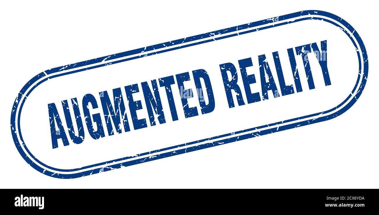 augmented reality stamp. rounded grunge sign on white background Stock ...