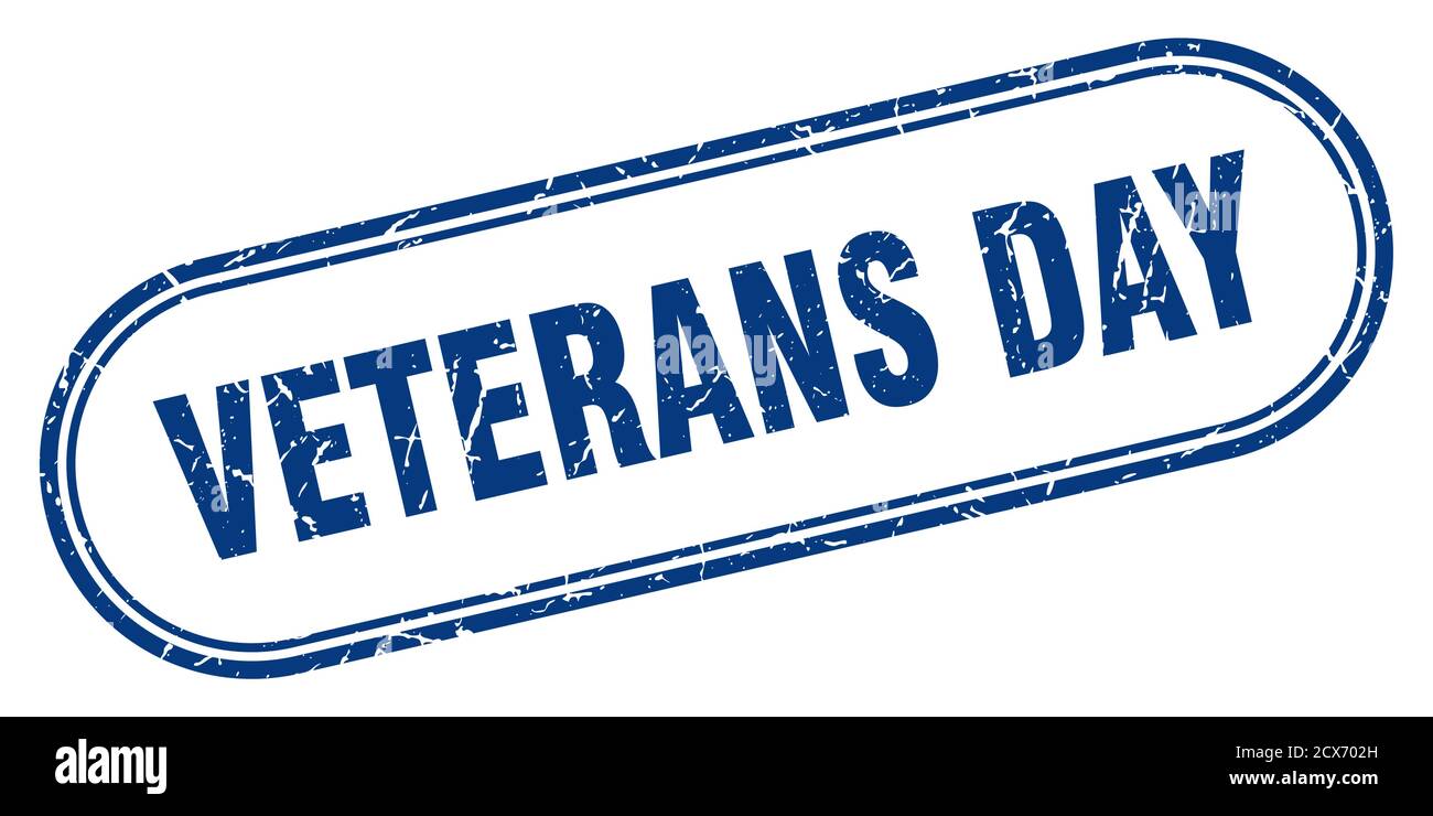 veterans day stamp. rounded grunge sign on white background Stock ...