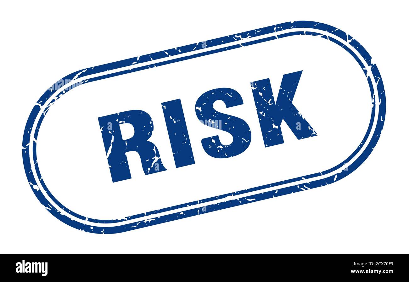 risk stamp. rounded grunge sign on white background Stock Vector Image ...