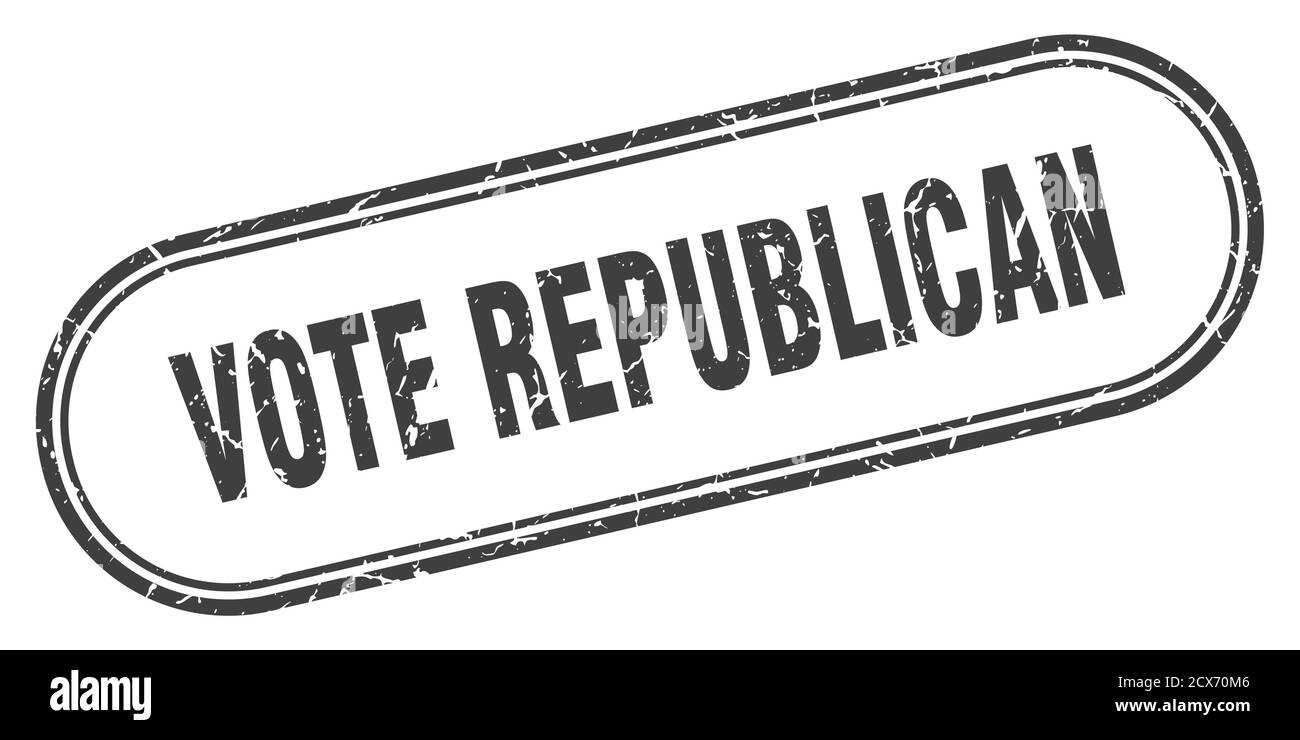vote republican stamp. rounded grunge sign on white background Stock ...