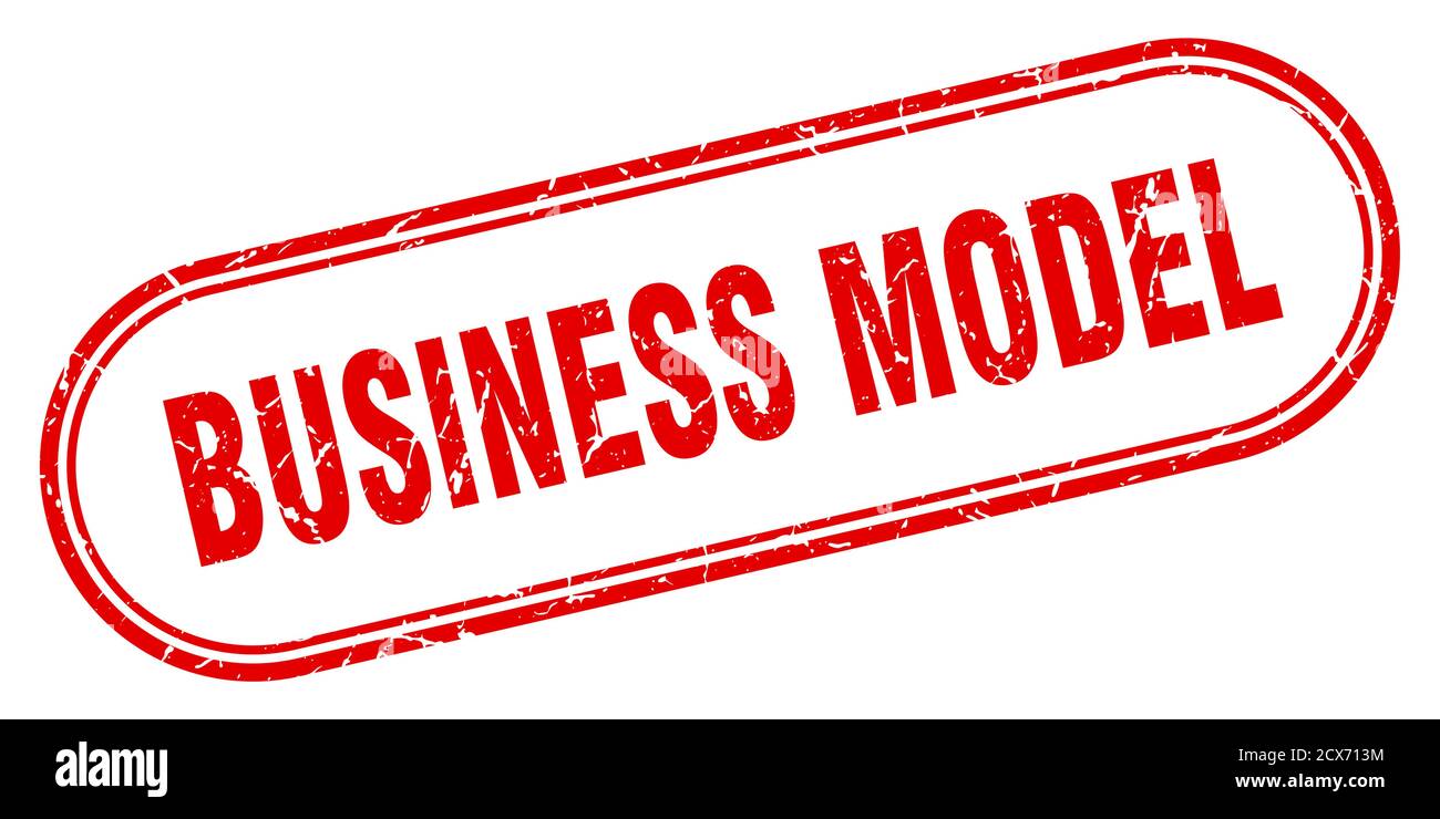 business model stamp. rounded grunge sign on white background Stock ...