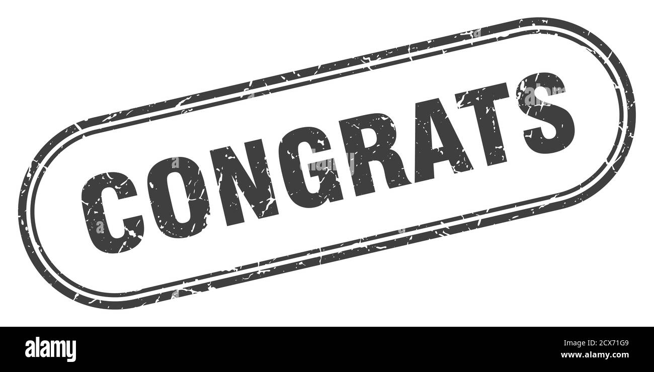 congrats stamp. rounded grunge sign on white background Stock Vector ...
