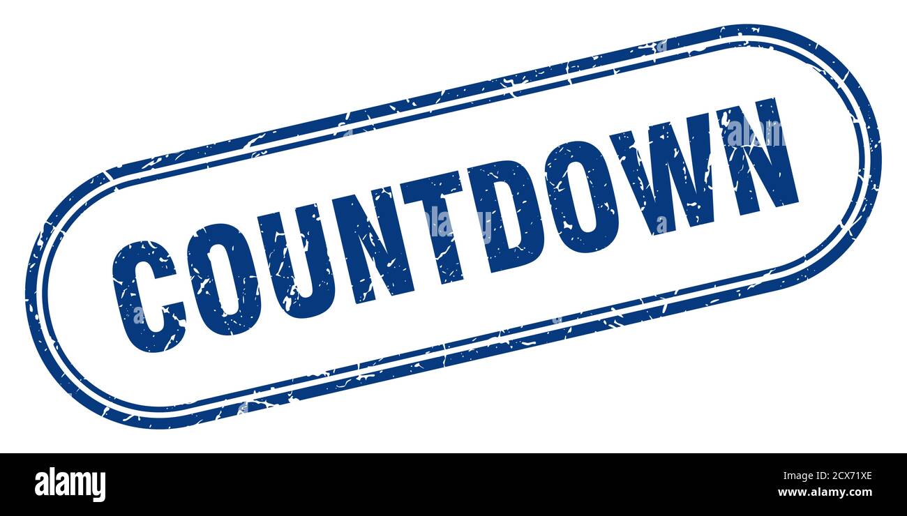 countdown stamp. rounded grunge sign on white background Stock Vector ...