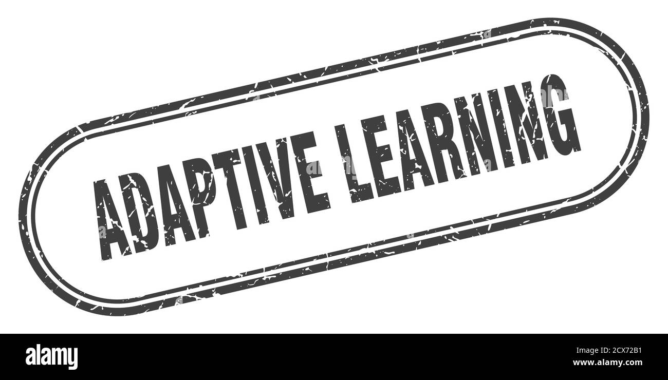adaptive learning stamp. rounded grunge sign on white background Stock ...