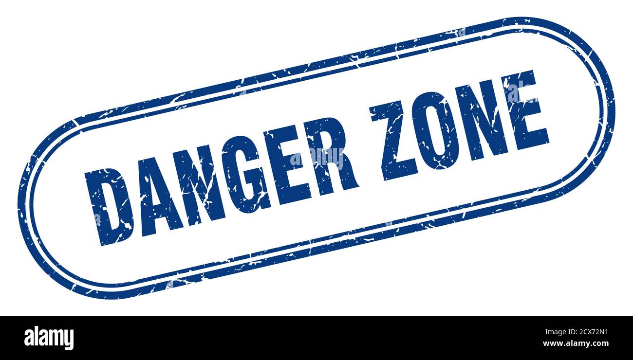 danger zone stamp. rounded grunge sign on white background Stock Vector ...