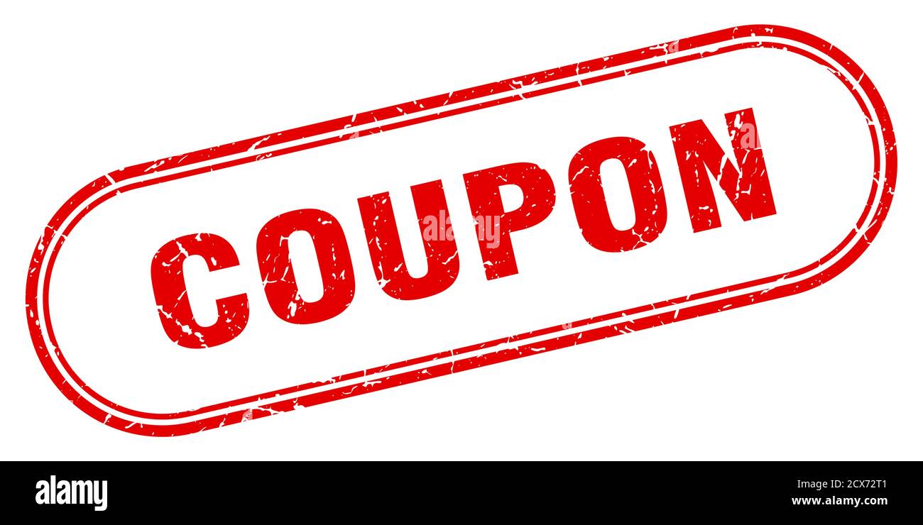 coupon stamp. rounded grunge sign on white background Stock Vector ...