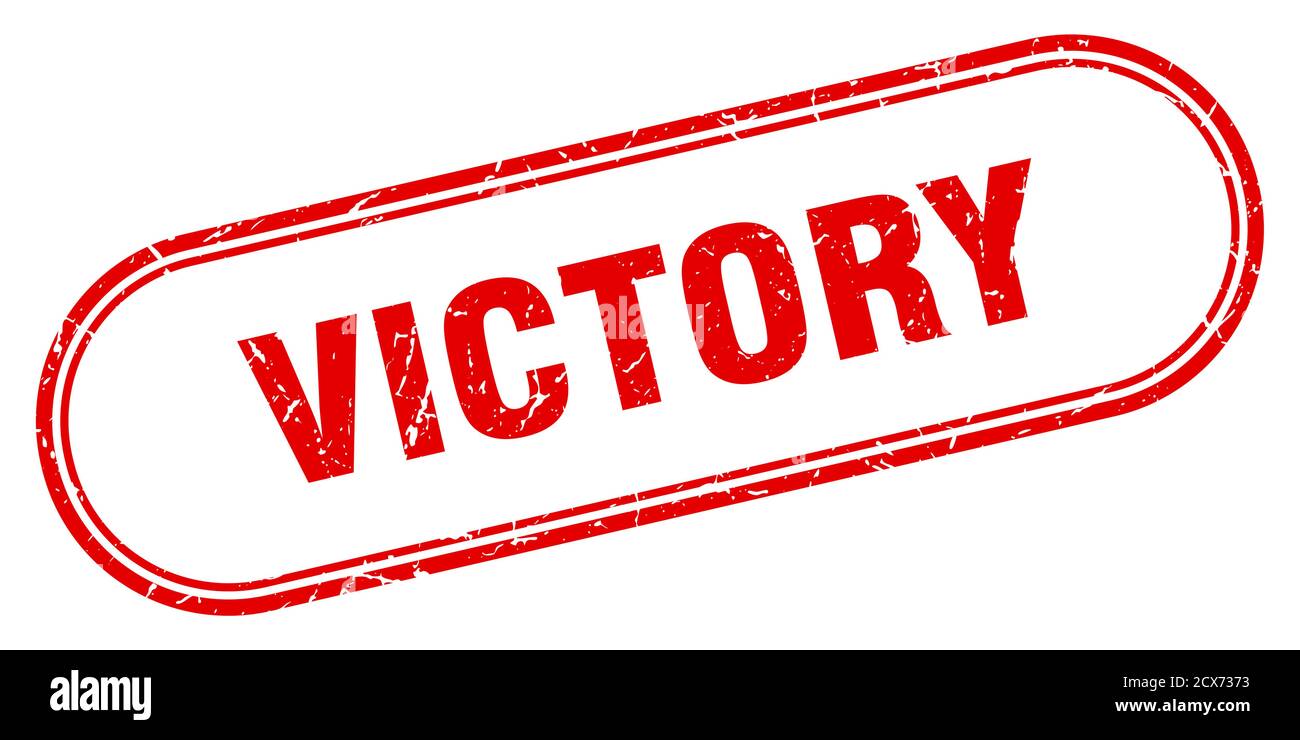 victory stamp. rounded grunge sign on white background Stock Vector ...