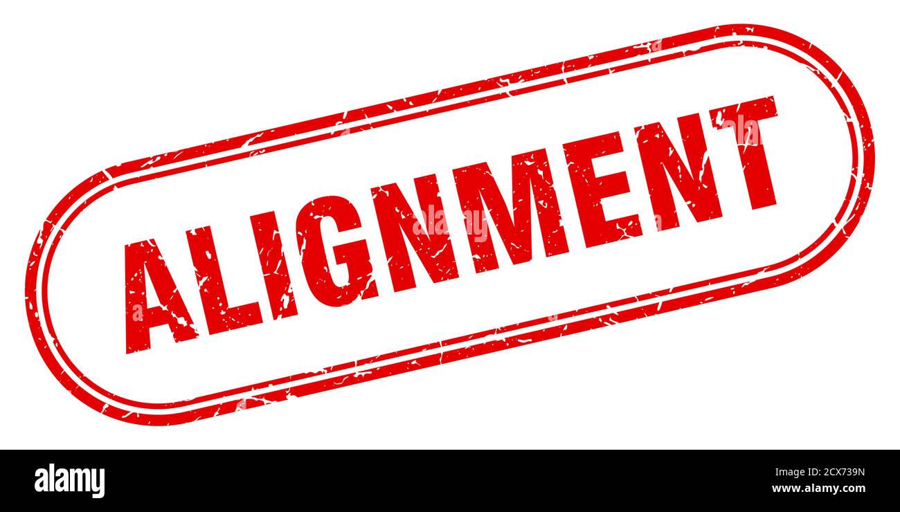 alignment stamp. rounded grunge sign on white background Stock Vector ...
