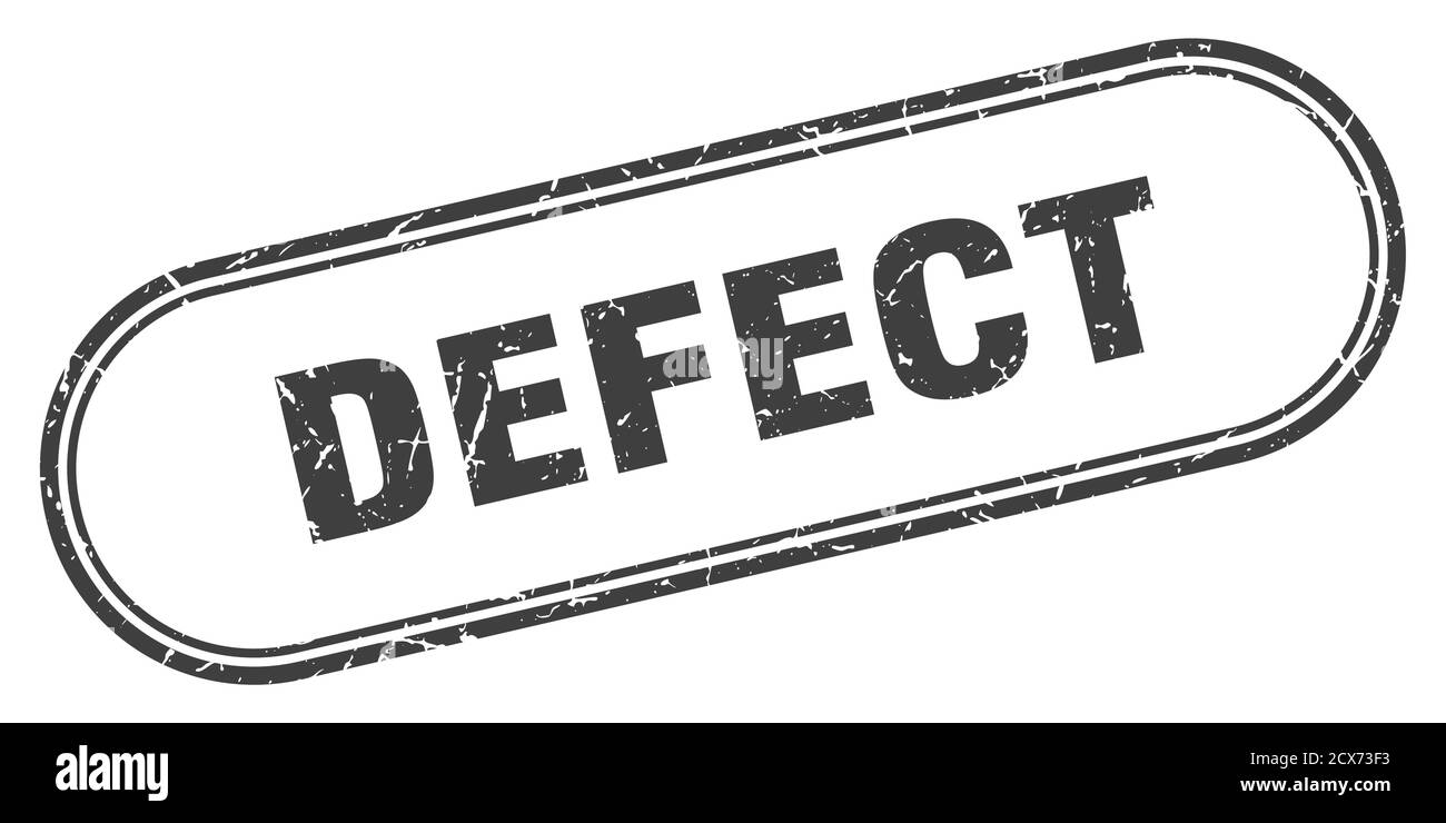 defect stamp. rounded grunge sign on white background Stock Vector ...