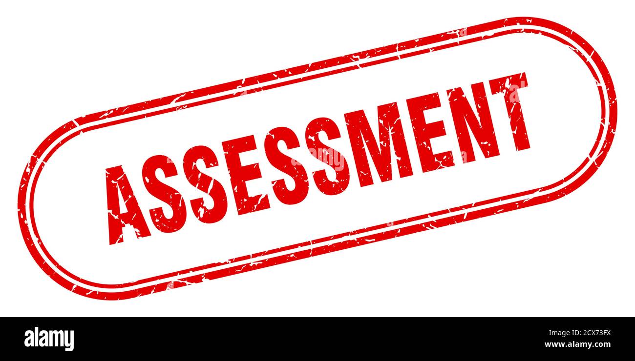 assessment stamp. rounded grunge sign on white background Stock Vector ...