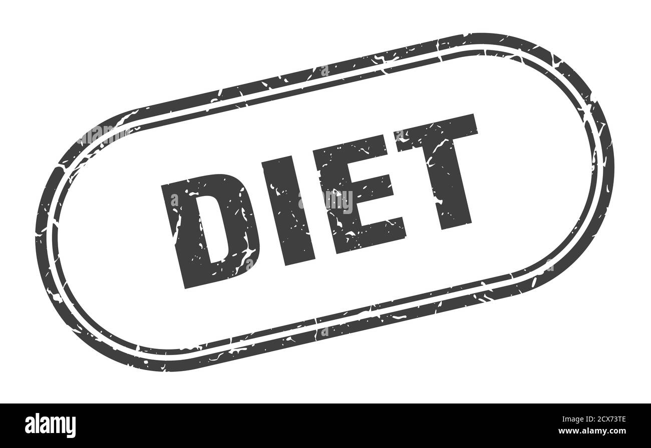 diet stamp. rounded grunge sign on white background Stock Vector Image ...