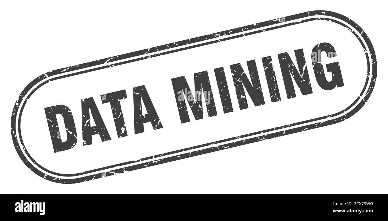data mining stamp. rounded grunge sign on white background Stock Vector ...