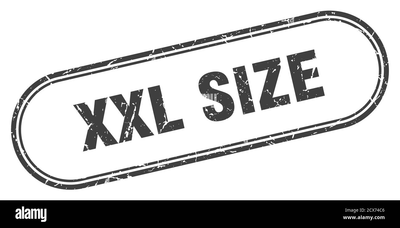 xxl size stamp. rounded grunge sign on white background Stock Vector ...