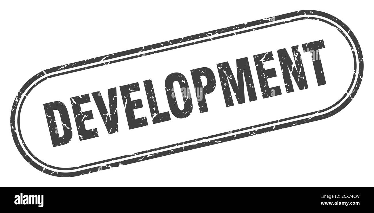 development stamp. rounded grunge sign on white background Stock Vector ...