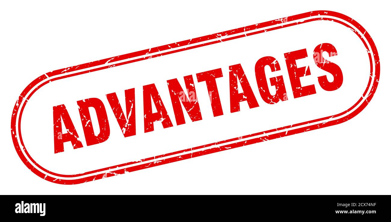advantages stamp. rounded grunge sign on white background Stock Vector ...