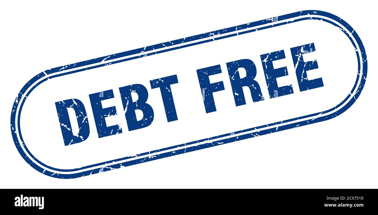 debt free stamp. rounded grunge sign on white background Stock Vector ...