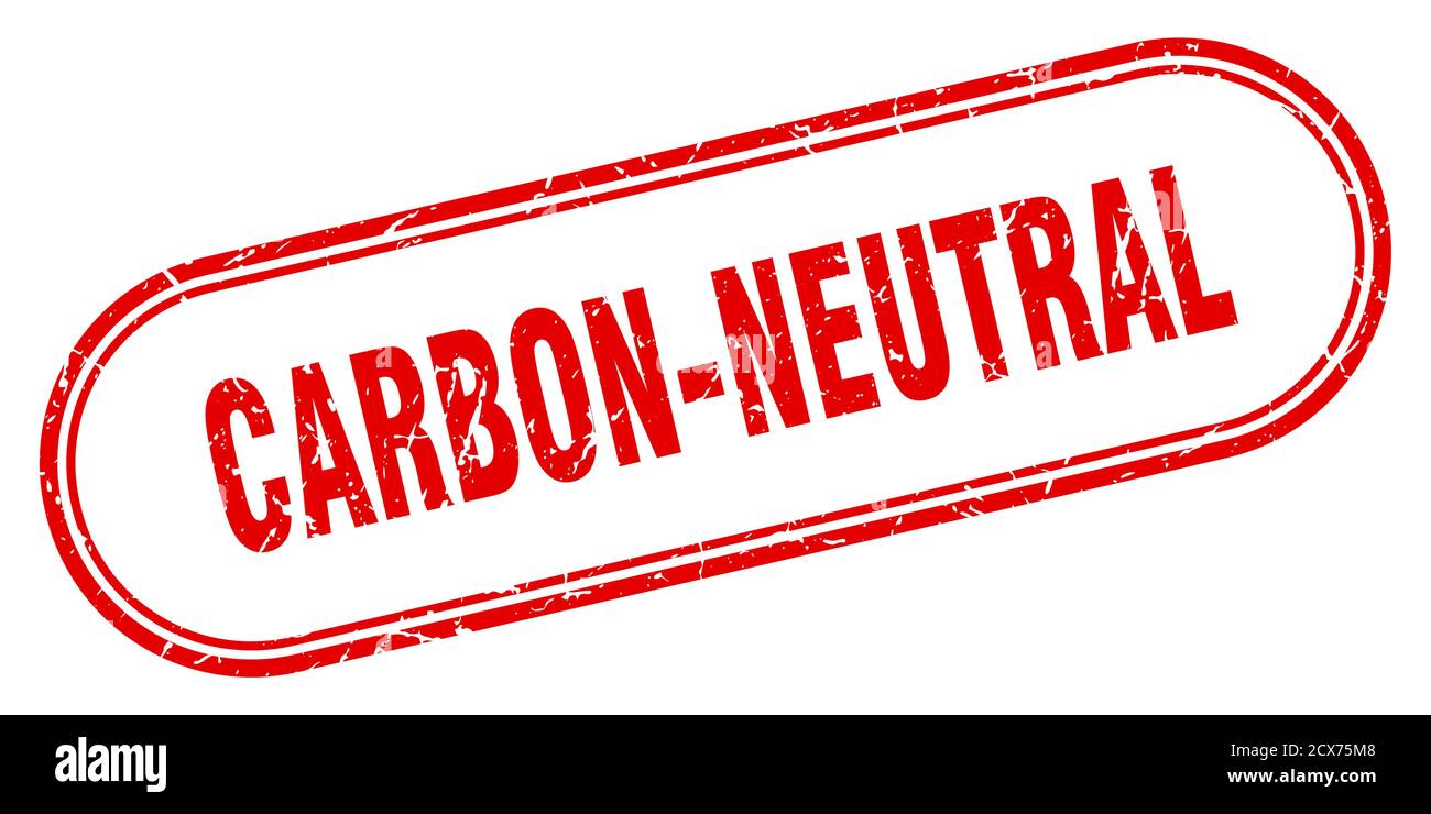 carbon-neutral stamp. rounded grunge sign on white background Stock ...