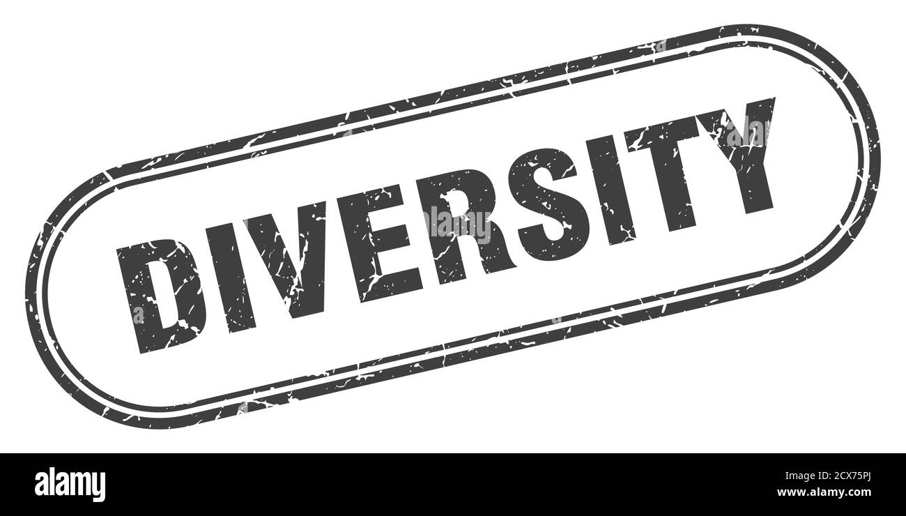 diversity stamp. rounded grunge sign on white background Stock Vector ...