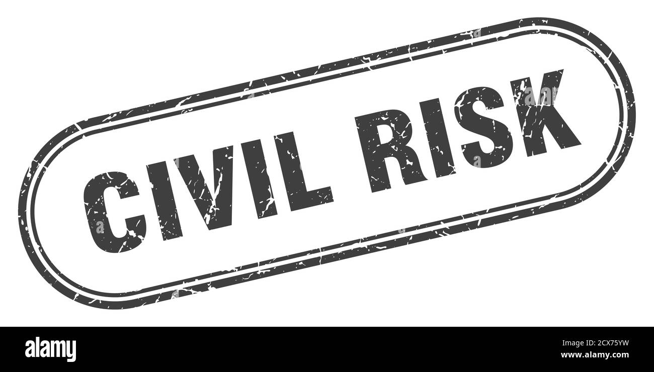 civil risk stamp. rounded grunge sign on white background Stock Vector ...