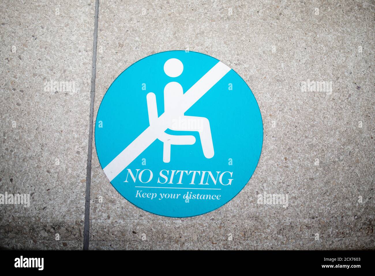 No sitting round sign hi-res stock photography and images - Alamy