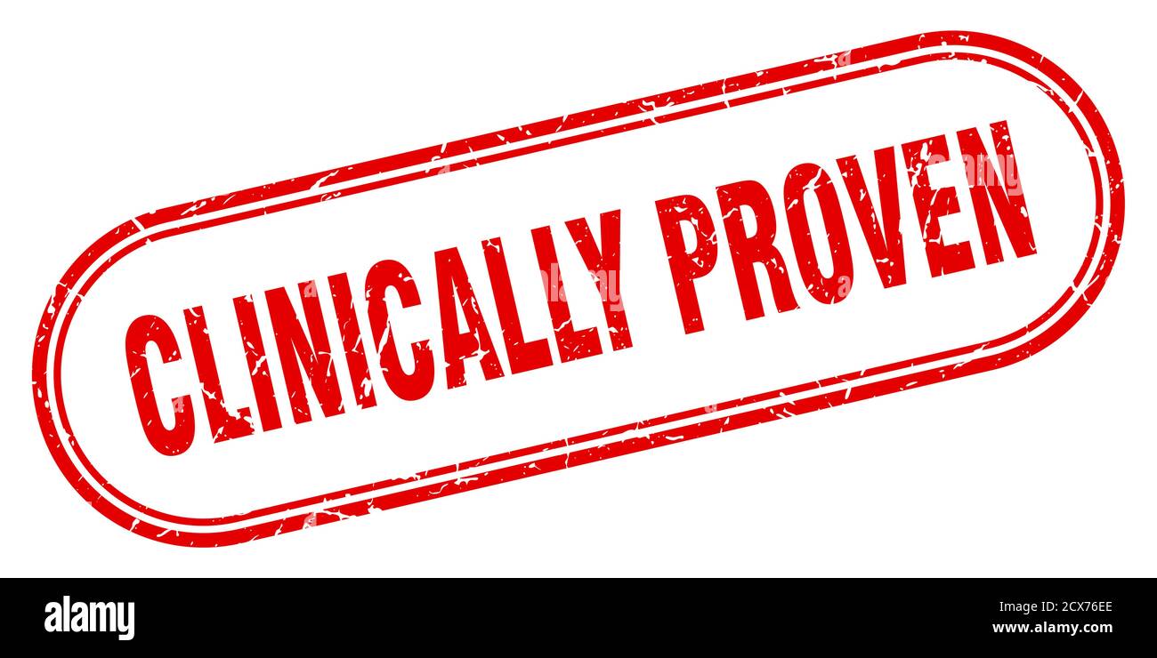 clinically proven stamp. rounded grunge sign on white background Stock ...