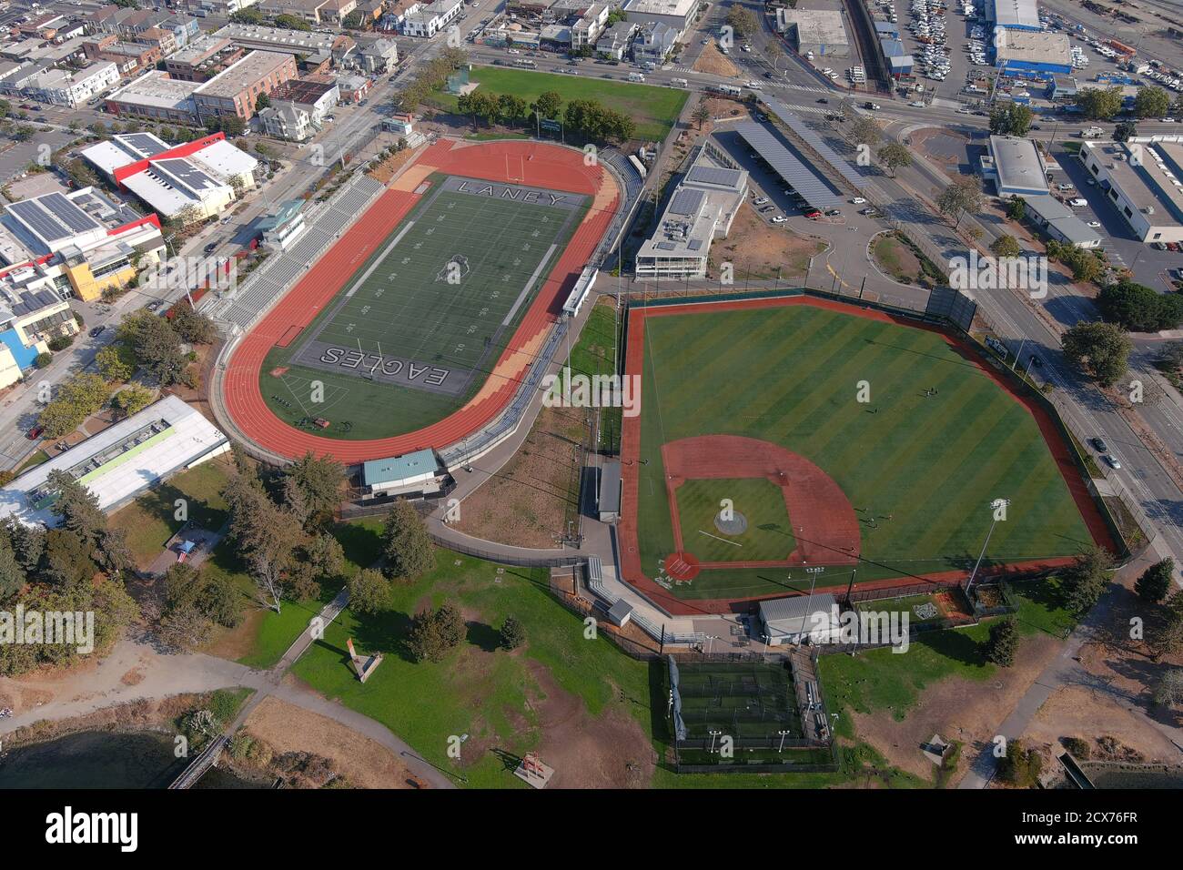 Oakland, United States. 28th Sep, 2020. A general view of Eagle Stadium ...