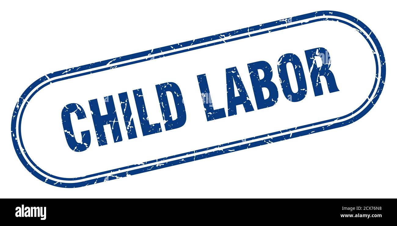 child labor stamp. rounded grunge sign on white background Stock Vector ...