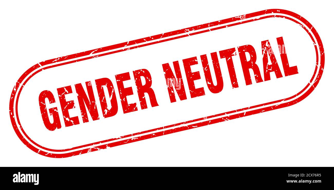 gender neutral stamp. rounded grunge sign on white background Stock ...