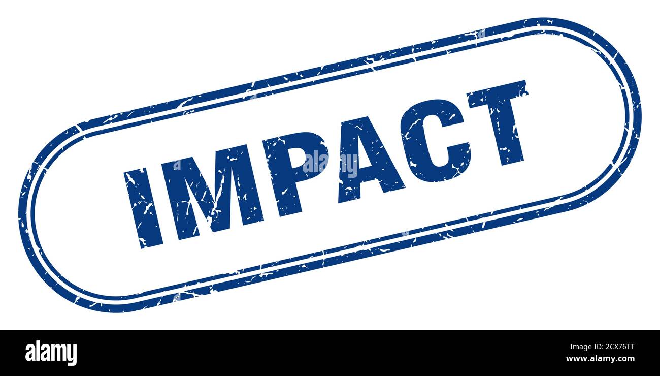 impact stamp. rounded grunge sign on white background Stock Vector ...