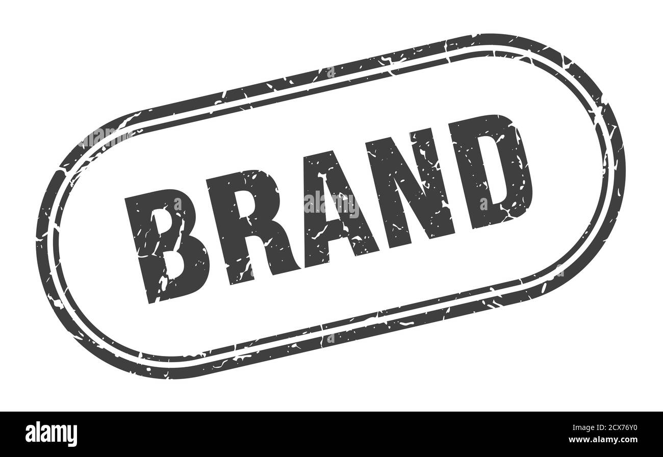 brand stamp. rounded grunge sign on white background Stock Vector Image & Art - Alamy