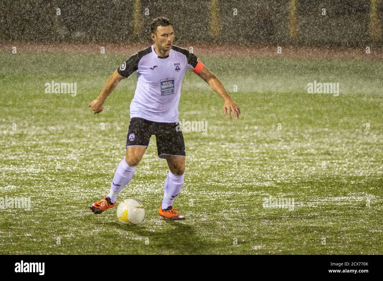 Barry, Wales, UK. 30th Sept, 2020. Ricky Watts of Haverfordwest in ...