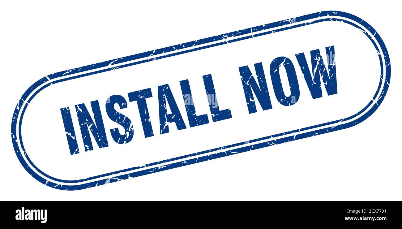 install now stamp. rounded grunge sign on white background Stock Vector ...