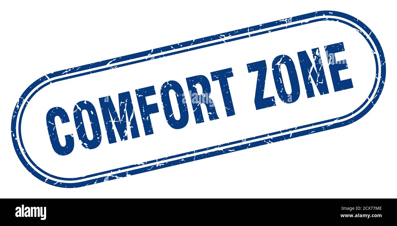 comfort zone stamp. rounded grunge sign on white background Stock ...