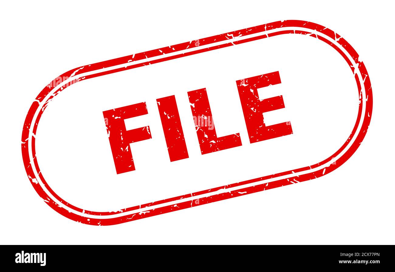 file stamp. rounded grunge sign on white background Stock Vector Image ...