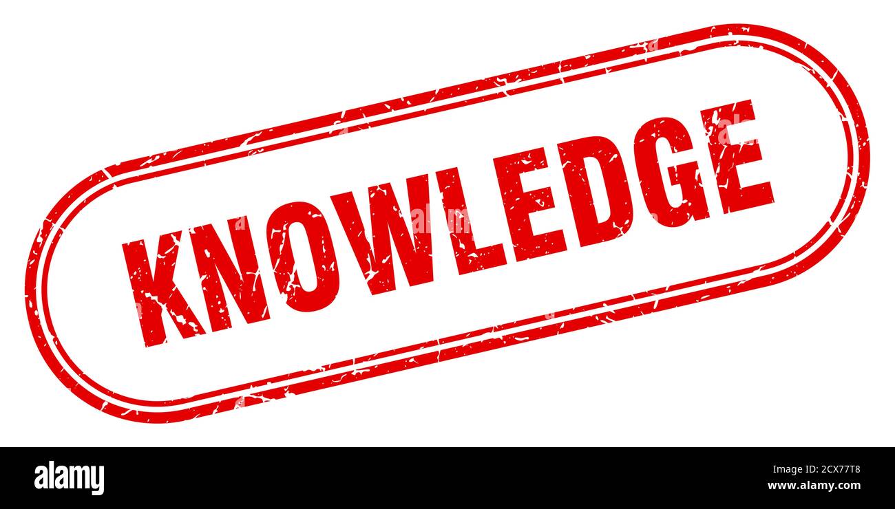 knowledge stamp. rounded grunge sign on white background Stock Vector ...