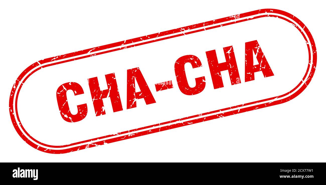 cha-cha stamp. rounded grunge sign on white background Stock Vector ...