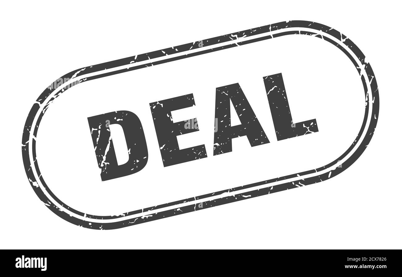 deal stamp. rounded grunge sign on white background Stock Vector Image ...