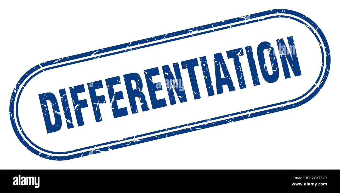 differentiation stamp. rounded grunge sign on white background Stock ...