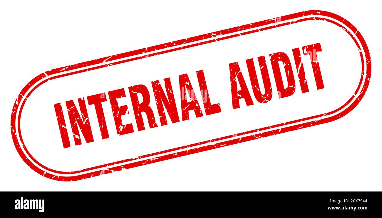 internal audit stamp. rounded grunge sign on white background Stock ...
