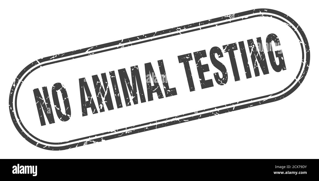 no animal testing stamp. rounded grunge sign on white background Stock ...