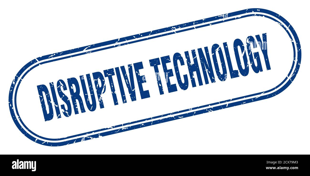 disruptive technology stamp. rounded grunge sign on white background ...