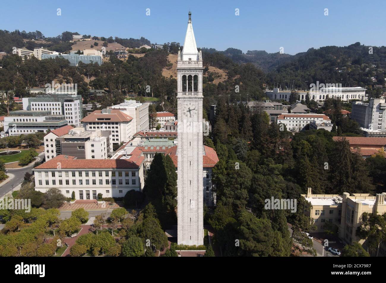 Berkeley, United States. 28th Sep, 2020. A general view of Sather Tower ...