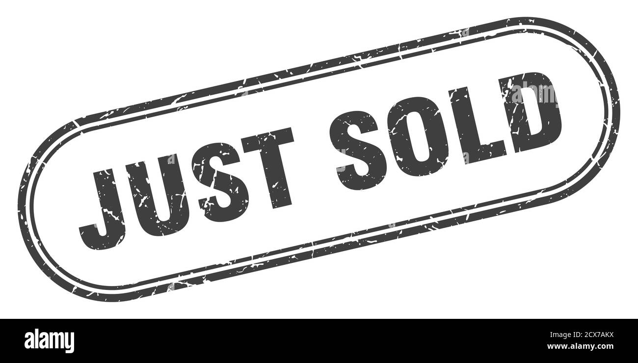 just sold stamp. rounded grunge sign on white background Stock Vector Image & Art - Alamy