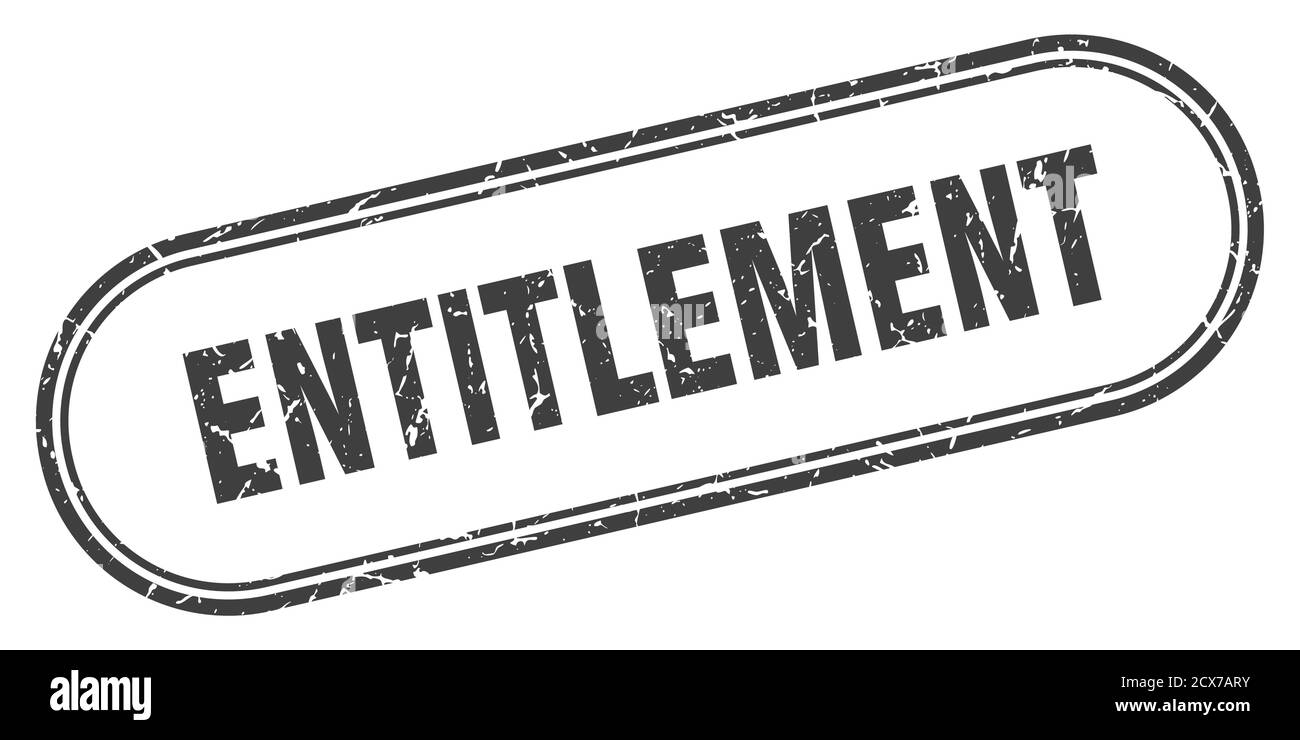 entitlement stamp. rounded grunge sign on white background Stock Vector ...