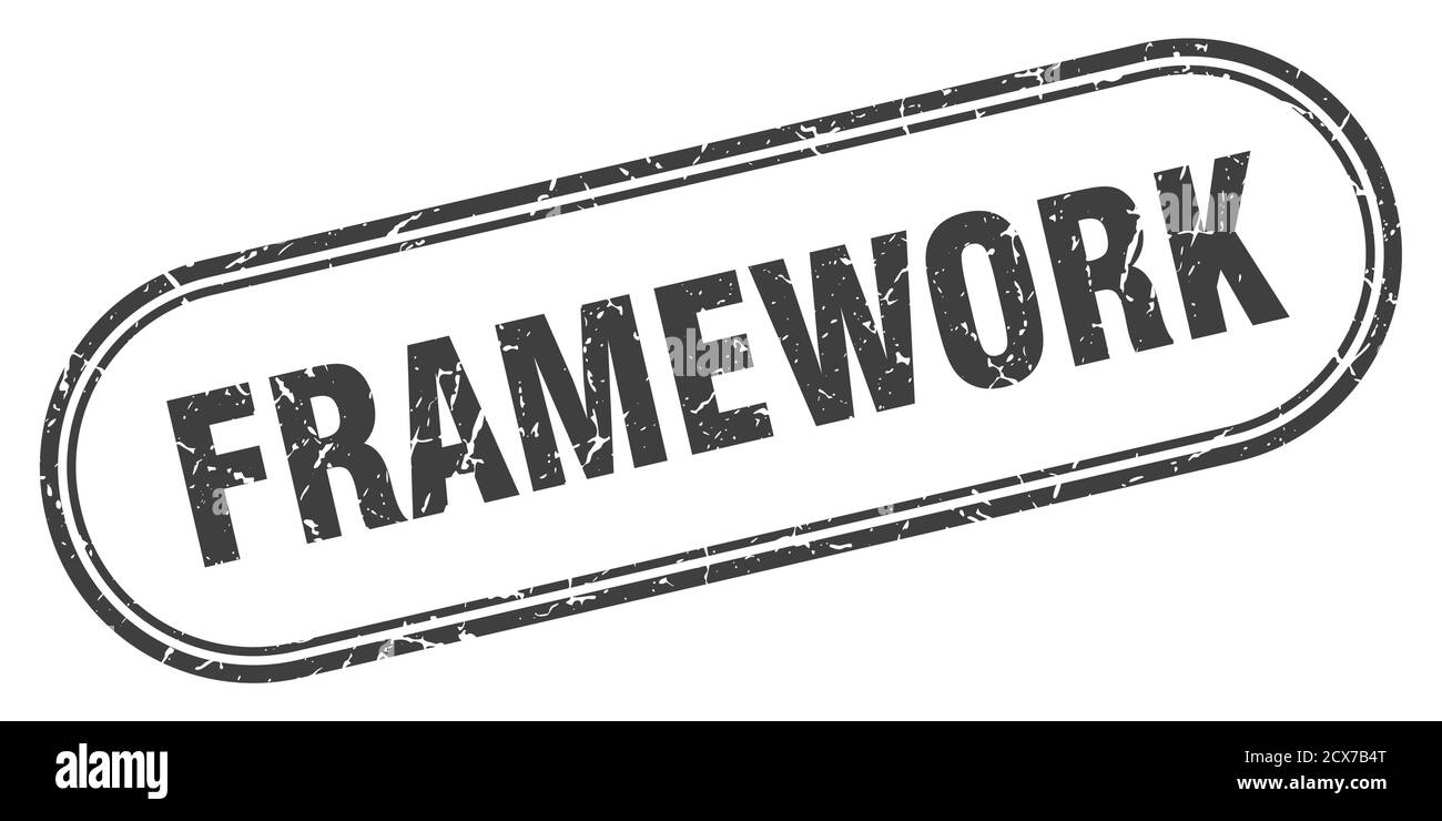 framework stamp. rounded grunge sign on white background Stock Vector Image & Art - Alamy