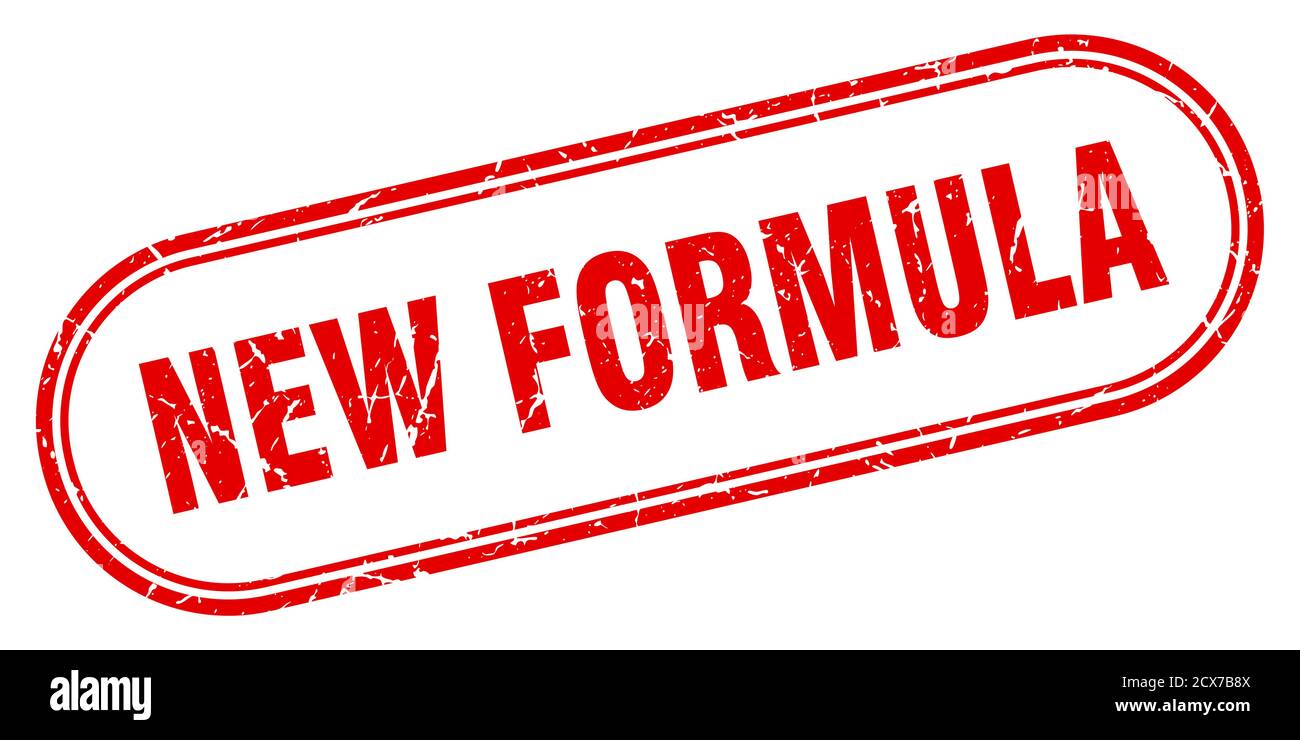 new formula stamp. rounded grunge sign on white background Stock Vector ...