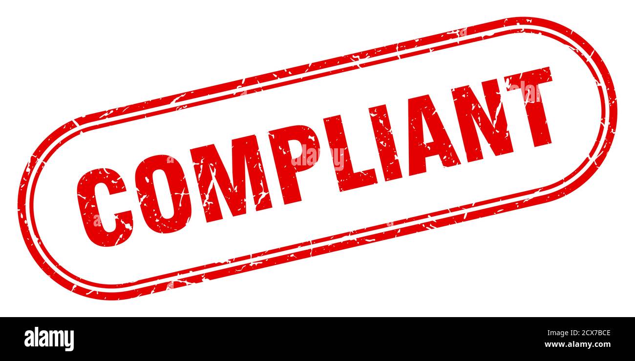 compliant stamp. rounded grunge sign on white background Stock Vector ...