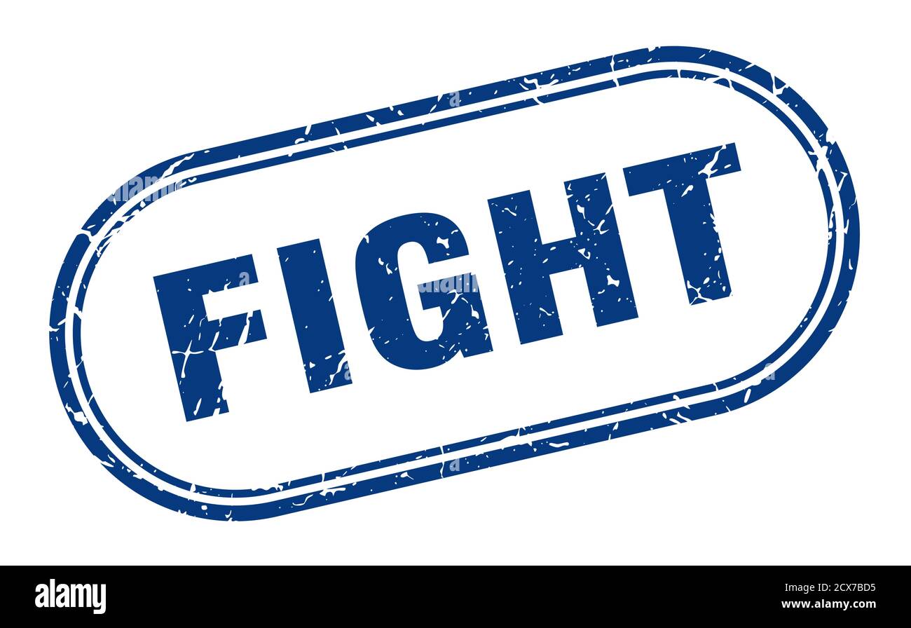 fight stamp. rounded grunge sign on white background Stock Vector Image ...