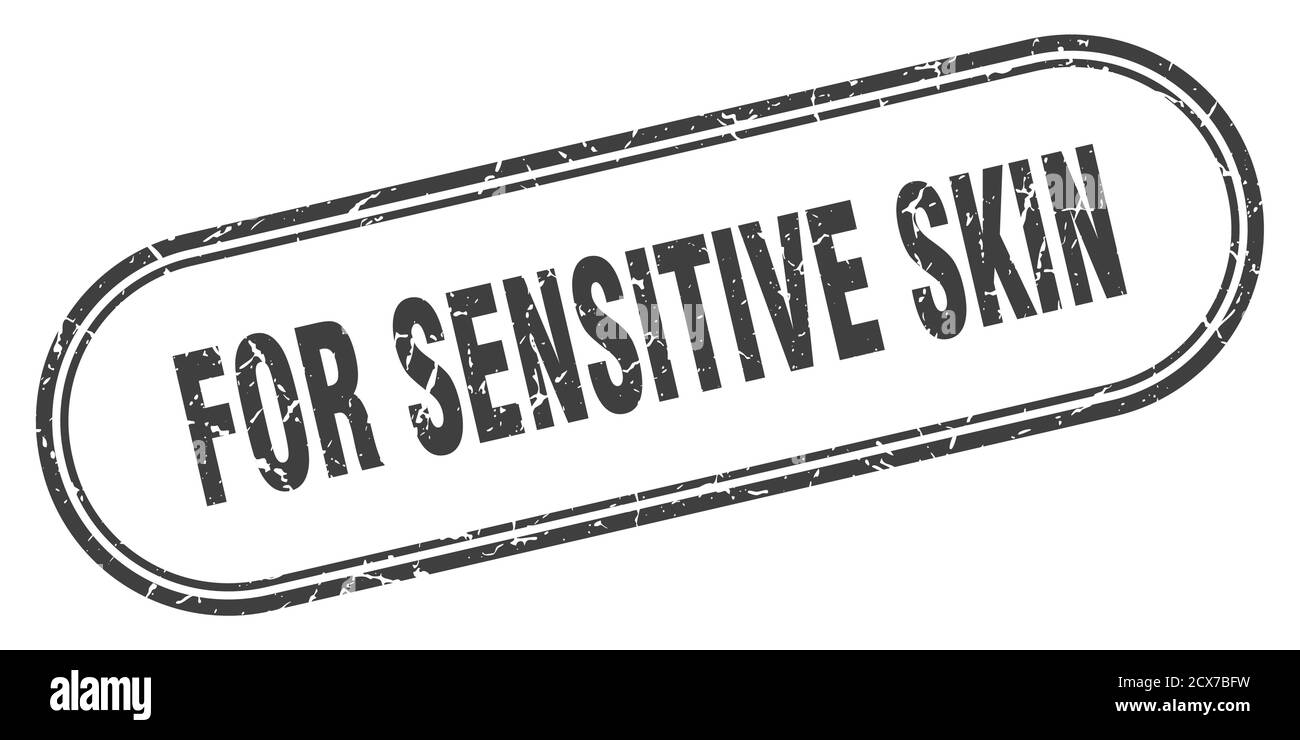 for sensitive skin stamp. rounded grunge sign on white background Stock ...